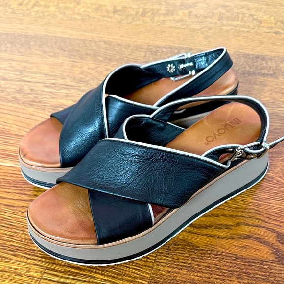 Inuovo | Shoes | Ovo Black And Brown Soft Leather Sandals | Poshmark